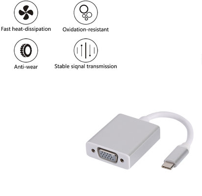 USB - C al cable los 0.2m 1080P de vivienda de aluminio del vínculo del Usb del adaptador hembra de VGA