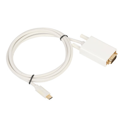 Mini tipo - C al varón de VGA al cable masculino 1080p del Usb 6 pies con el oro plateado