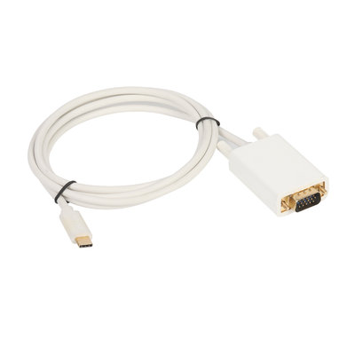 Mini tipo - C al varón de VGA al cable masculino 1080p del Usb 6 pies con el oro plateado
