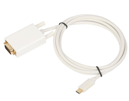 Mini tipo - C al varón de VGA al cable masculino 1080p del Usb 6 pies con el oro plateado