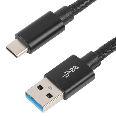 Usb C a USB un trenzado de carga rápido del nilón de Cabel los 2m del cable del vínculo del USB para el teléfono