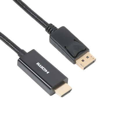 Displayport al cable 60hz que trenza de nylon los 2m del adaptador de Displayport del cable de Hdmi