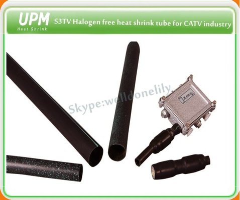 S3TV Halogen Free Heat Shrink Tube for CATV industry heat reactive paint dual wall shrink