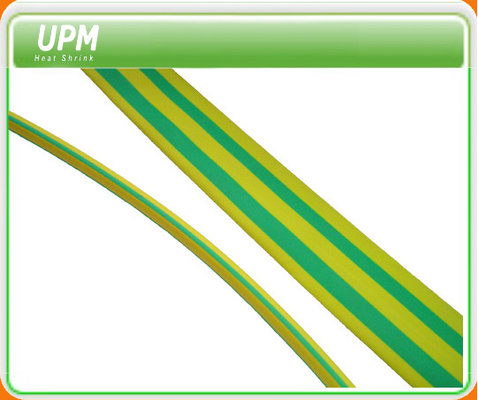 thin wall heat shrink green-yellow stripped color tubing for cable gland mark