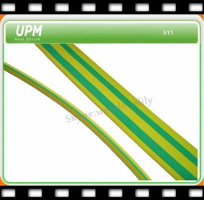 thin wall heat shrink green-yellow stripped color tubing for cable gland mark