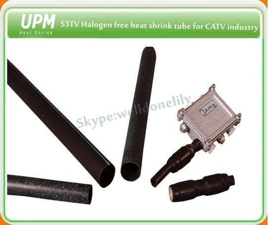 S3TV Halogen Free Heat Shrink Tube for CATV industry heat reactive paint dual wall shrink