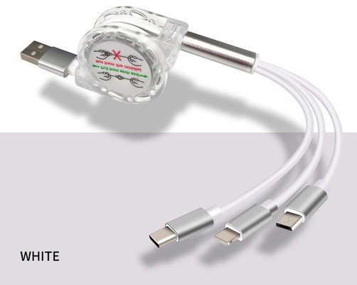 New Style 3 In 1 Retractable 2A Fast Charging USB Data Cable USB Charging Cable