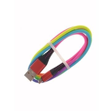 2A Colorful Rainbow Braid USB Data Line USB Charging Cable For Micro Lightning Type C