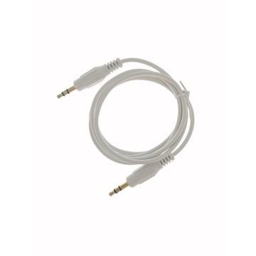 White PVC External 3.5MM Aluminum Alloy Shell Male To Male Audio Cable More Durable Transmit Better Sound