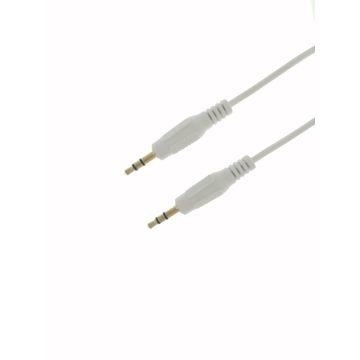 White PVC External 3.5MM Aluminum Alloy Shell Male To Male Audio Cable More Durable Transmit Better Sound