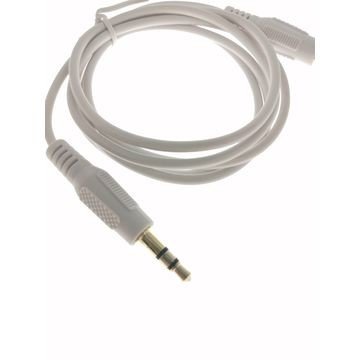 White PVC External 3.5MM Aluminum Alloy Shell Male To Male Audio Cable More Durable Transmit Better Sound