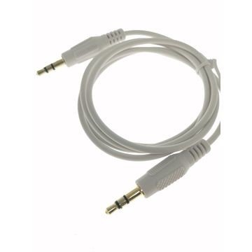 White PVC External 3.5MM Aluminum Alloy Shell Male To Male Audio Cable More Durable Transmit Better Sound