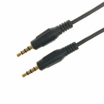 Black PVC External 3.5MM Aluminum Alloy Shell Male To Male Audio Cable More Durable Transmit Better Sound