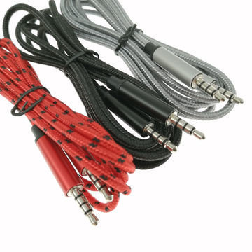 Nylon Braided 3.5MM Aluminum Alloy Shell Male To Male Audio Cable More Durable Transmit Better Sound