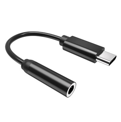 Black TPE External 3.5MM Aluminum Alloy Shell Type C To Female Stereo  Audio Cable More Durable Transmit Better Sound