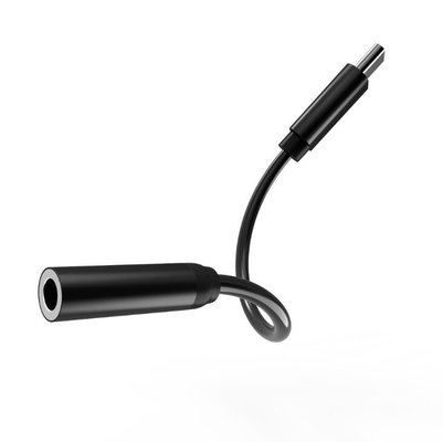 Black TPE External 3.5MM Aluminum Alloy Shell Type C To Female Stereo  Audio Cable More Durable Transmit Better Sound
