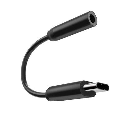 Black TPE External 3.5MM Aluminum Alloy Shell Type C To Female Stereo  Audio Cable More Durable Transmit Better Sound