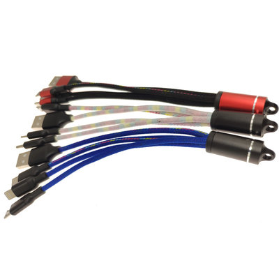 New Style 3 In 1 Fabric Braided 3A Fast Charging USB Data Cable USB Charging Cable For Computer, Mobile Phone,Computer