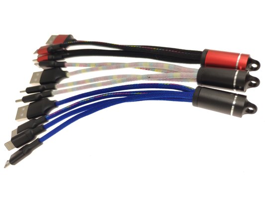 New Style 3 In 1 Fabric Braided 3A Fast Charging USB Data Cable USB Charging Cable For Computer, Mobile Phone,Computer
