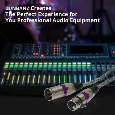 10 Ft XLR Male to XLR Female Balanced 3 PIN Cable Compatible with Shure SM Microphone, Behringer, Speaker Systems