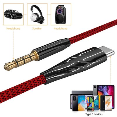 Type C To 3.5mm Headphone Adapter Car Audio Male C Able For Huawei,Xiaomi,Google Pixel GalaxySamsung Galaxy S20 Note10