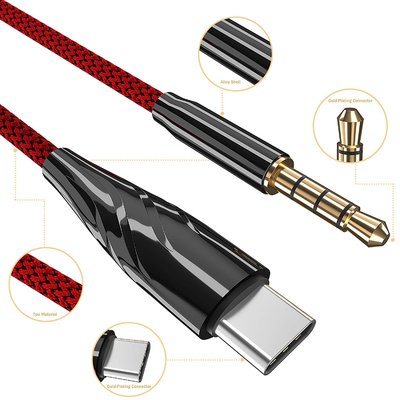 Type C To 3.5mm Headphone Adapter Car Audio Male C Able For Huawei,Xiaomi,Google Pixel GalaxySamsung Galaxy S20 Note10