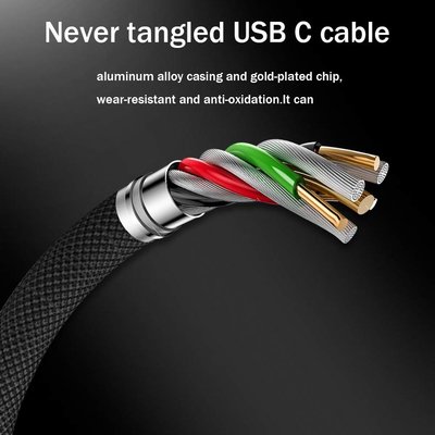 6.6Ft/2.0m 5A USB A to USB-C Fast Charging Data Cable Compatible with Huawei P20 P30 Mate 20 Lite Pro LG and More