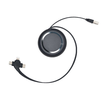 Eco-Friendly TPE 3 In 1 Comfortable Feel Flat Line Anti-Winding USB Data Cable USB charging Line