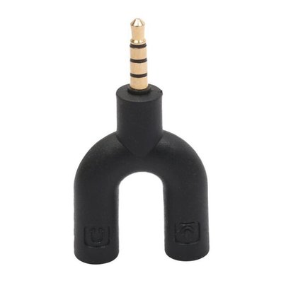 Special U Shaped 3.5mm  2 In 1 Headset Adapter Kit Stereo Audio Male to 2 Female Headset adapter for Walkman,