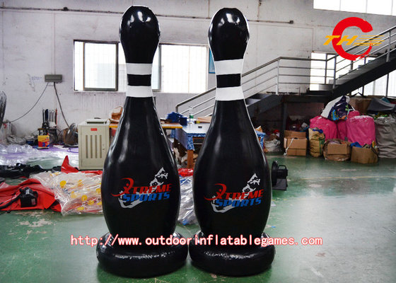 600D Nylon Black Inflatable Bowling Model For Festival / Party