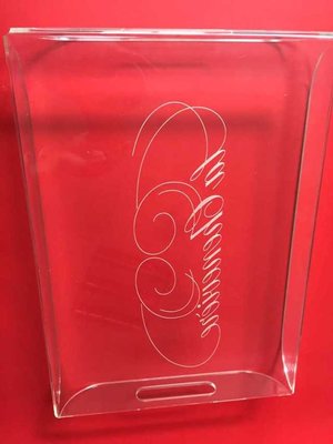 Hotel Rectangle Acrylic Holder Stand Transparent Acrylic Tray Holder
