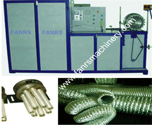 Aluminum Flexible Duct Forming Machine With Steel Wire For HVAC Duct