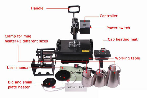 110V / 220V Digital Flat T shirt Heat Transfer Printing Press Machine STC-SD09