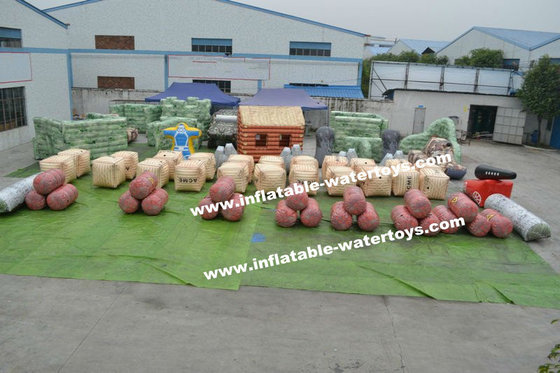 Custom Paintball Bunker Inflatable Sport Games for 10 Person 68PC