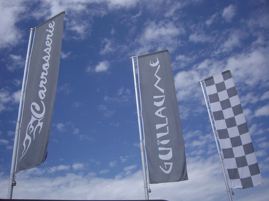 HPXP2700 UV Flatbed Printer Custom Flags Banners For Indoor / Outdoor Advertising
