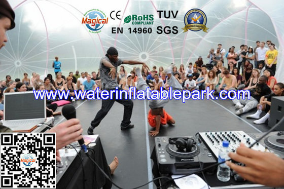 1.0mm PVC  Clear Camping Tent  / Party Inflatable Lawn Bubble Tent