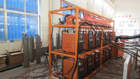 Steel Scaffold Poling Welding Machine Blue / Yellow For Weld Poling