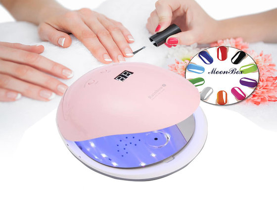 Gel Curing Machine LED Manicure light  30 LED Bulbs  60W LCD Display Gel Nail Lamp Pink Color  Rainbow 5H