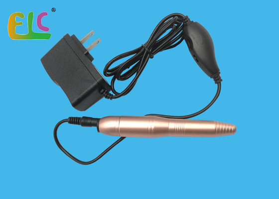 Electric Nail Drill Machine Portable Pen Shape Golden Color Low Vibration Aluminum Alloy Casing