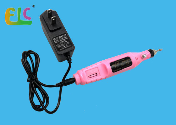 Electric Nail Drills Manicure Drill machine  with 6 Drill Bits Pink Color Pen Shape 3000~20000RPM