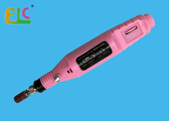 Portable Electric Nail Bits Nail File Machine ABS Case DC 9V 3000~20000RPM with 6 Drill Bits