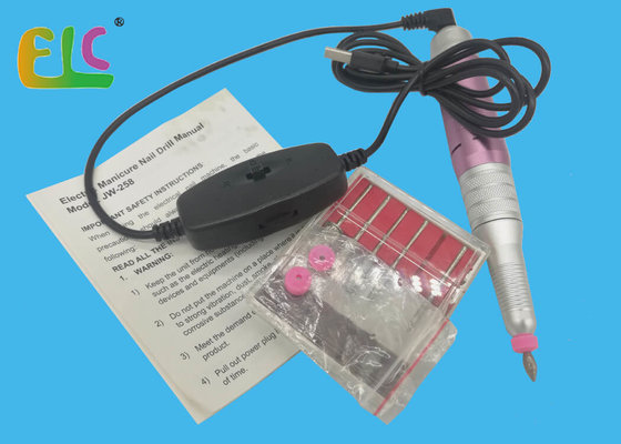 Portable Electric Nail Polisher Machine USD Control Cable 30000RPM All Metal Materials