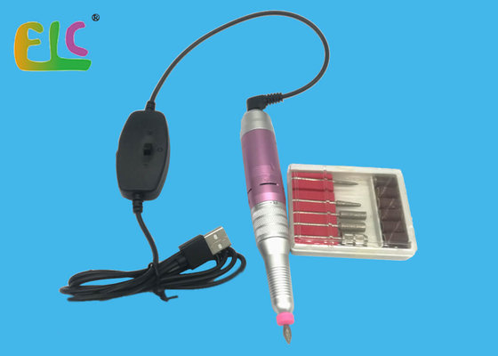 Portable Electric Nail Polisher Machine USD Control Cable 30000RPM All Metal Materials