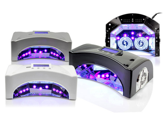 ABS Plastic Customized UV Led Nail Lamp Curing 2 Hands With Fan