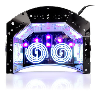 ABS Plastic Customized UV Led Nail Lamp Curing 2 Hands With Fan