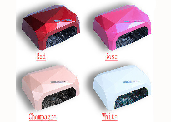 36w Ccfl Uv Led Lamp Nail Dryer ABS Diamond Shape Nail Tool With Sensor And Timer