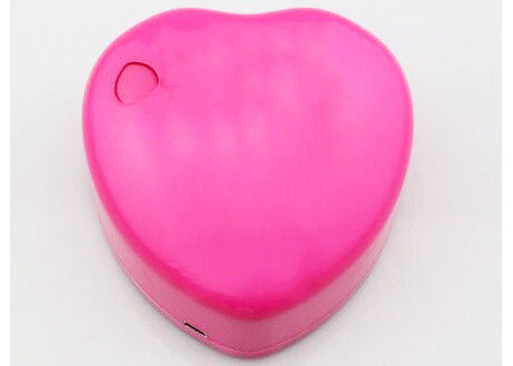 Love Heart Shape LED Lamp Nail Dryer Rose Red With USB Charger Or Battery