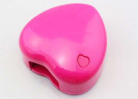 Love Heart Shape LED Lamp Nail Dryer Rose Red With USB Charger Or Battery