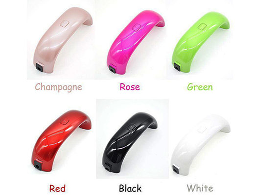 Black 9 Watt LED Lamp Nail Dryer Personal Nail Art Machine With 12 Month Warranty