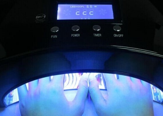 Mini Fashionable 2 Hands UV LED Nail Lamp 66W With Fan / LED Nail Curing Light